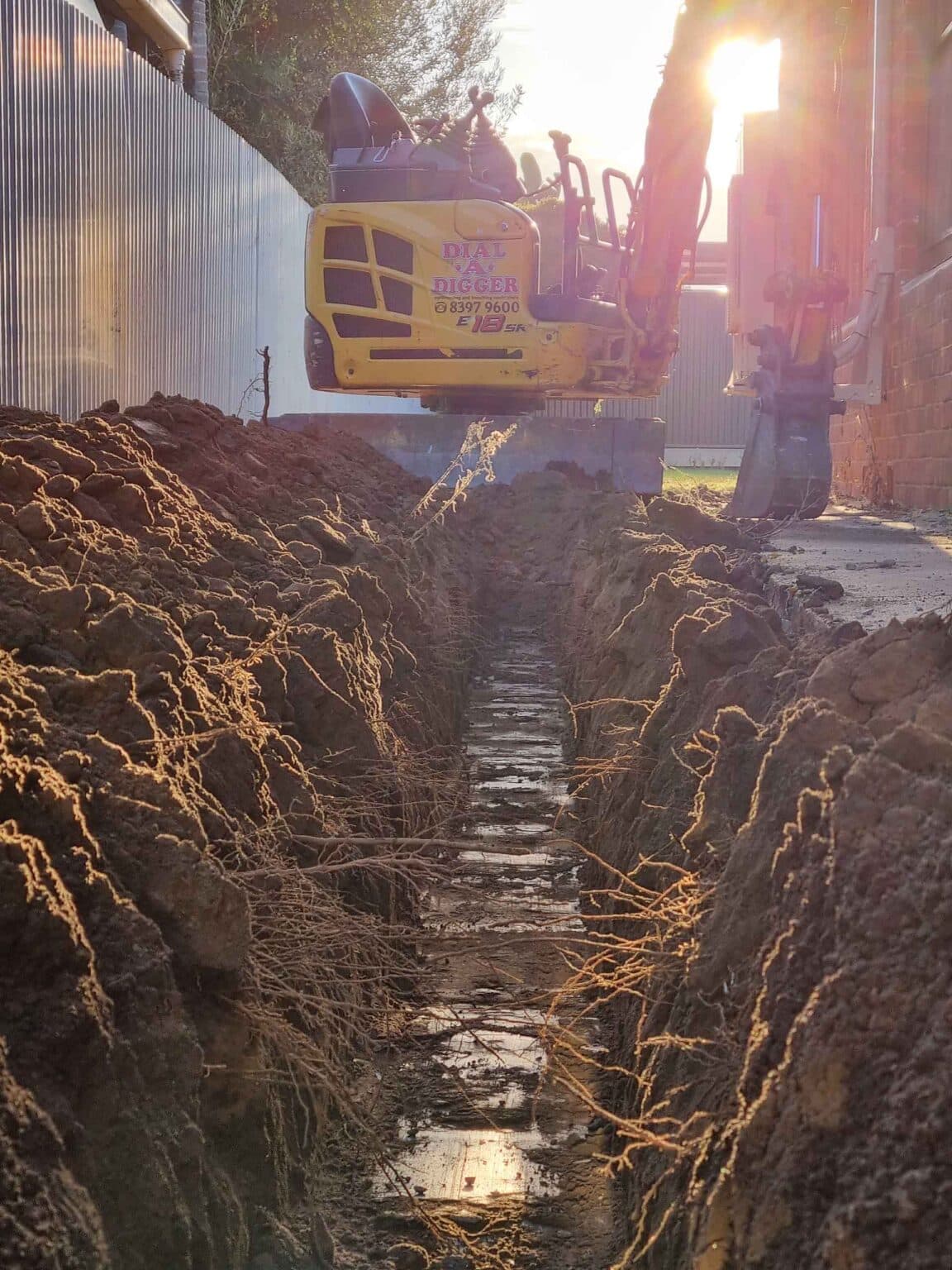 Trenching for Services - Dial A Digger